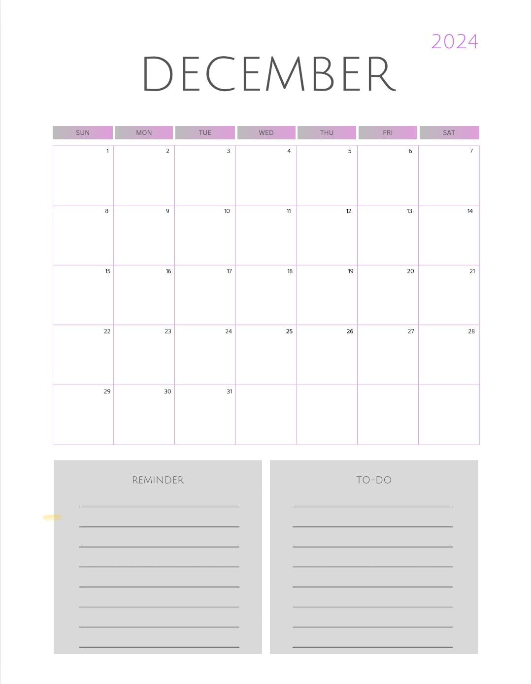 Planner December 2024 - Etsy