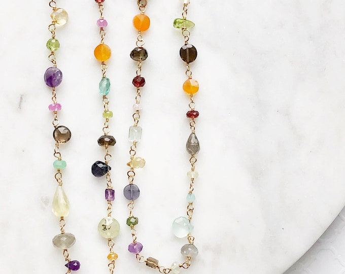 Custom Multi Gemstone Necklace you Choose Gemstones, Multi Colored ...
