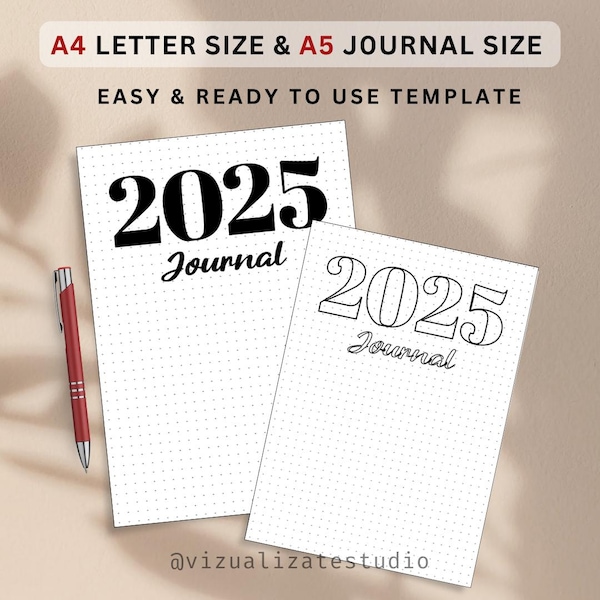 2025 Bullet Journal - Etsy