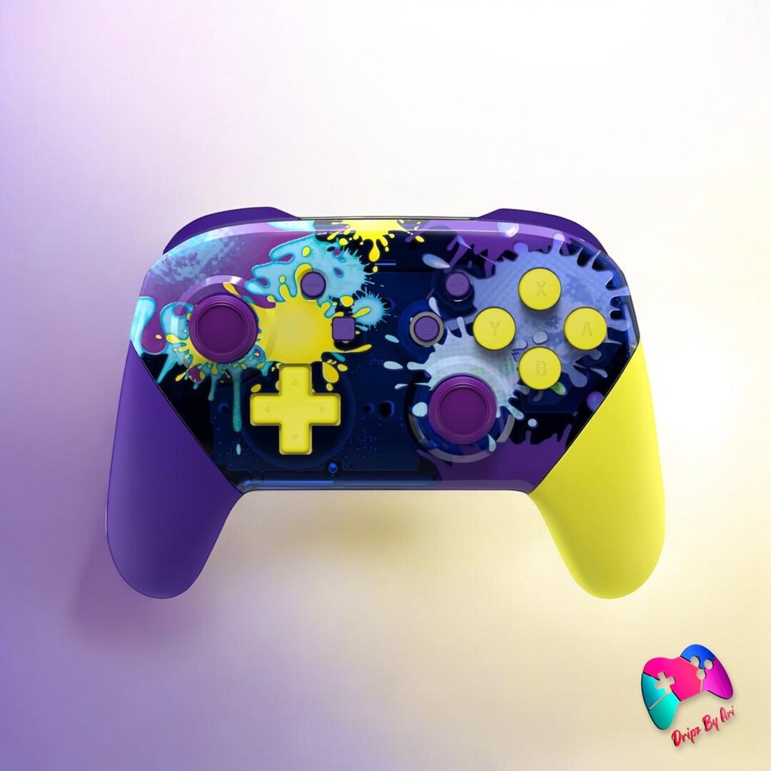 Custom Nintendo Switch Pro Soft Touch Controller Graffiti Splattered ...