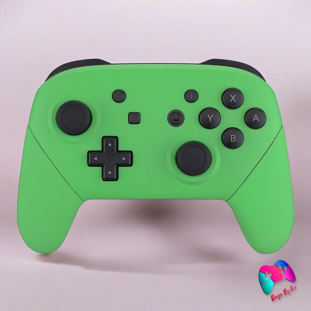 Custom Nintendo Switch Pro Soft Touch Controller | Light Green - Made ...