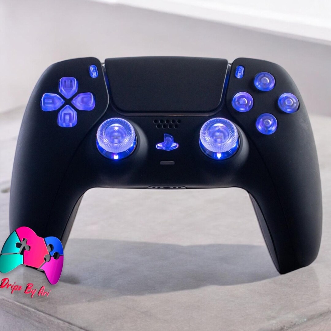 Custom PS5 Controller Dualsense | LED Mod Backlit RBG Buttons ...