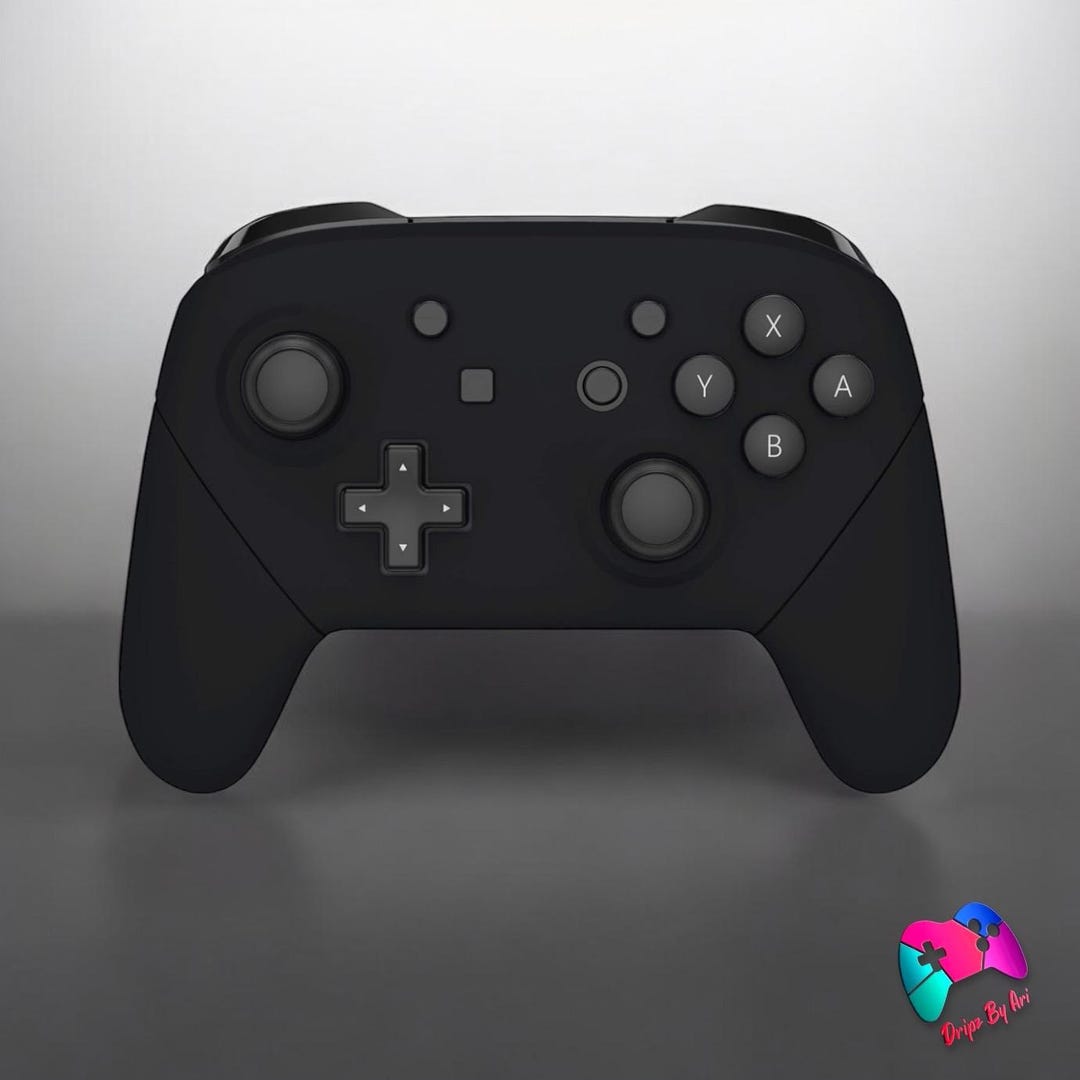 Custom Nintendo Switch Pro Soft Touch Controller Black Made to Order - Etsy