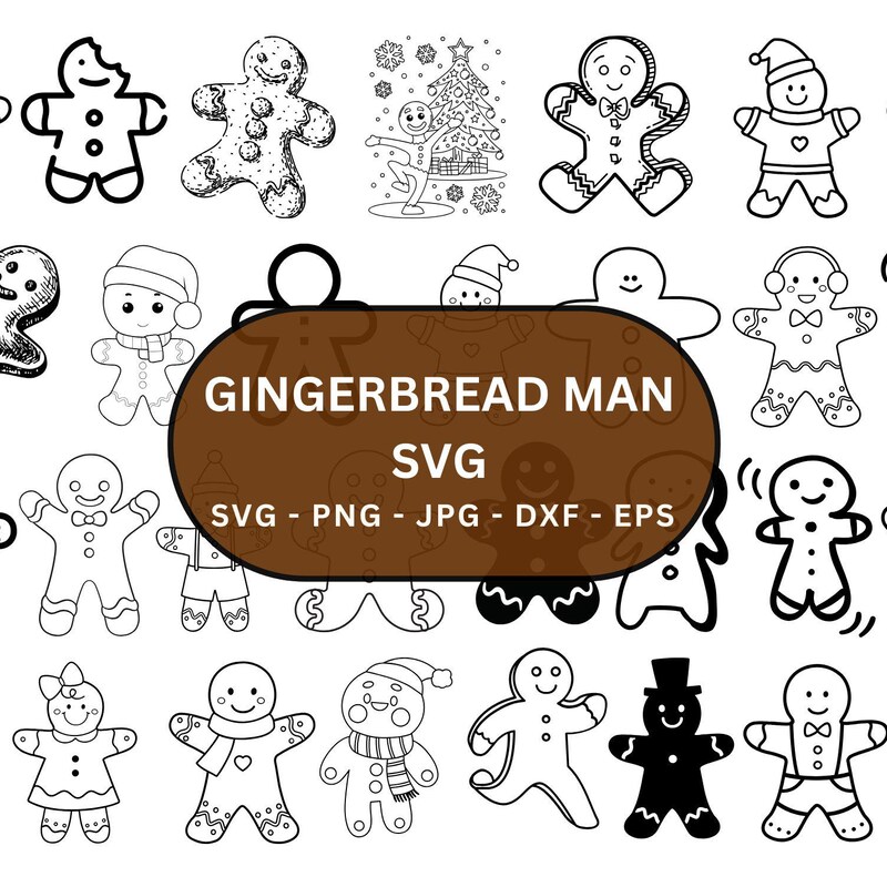 Gingerbread Svg - Etsy