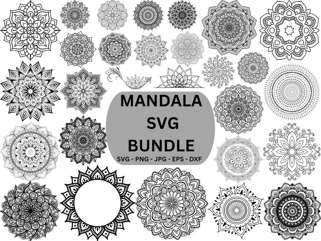 Mandala Svg Bundle,mandala Flower Monogram Svg,mandala Svg Cut Files ...