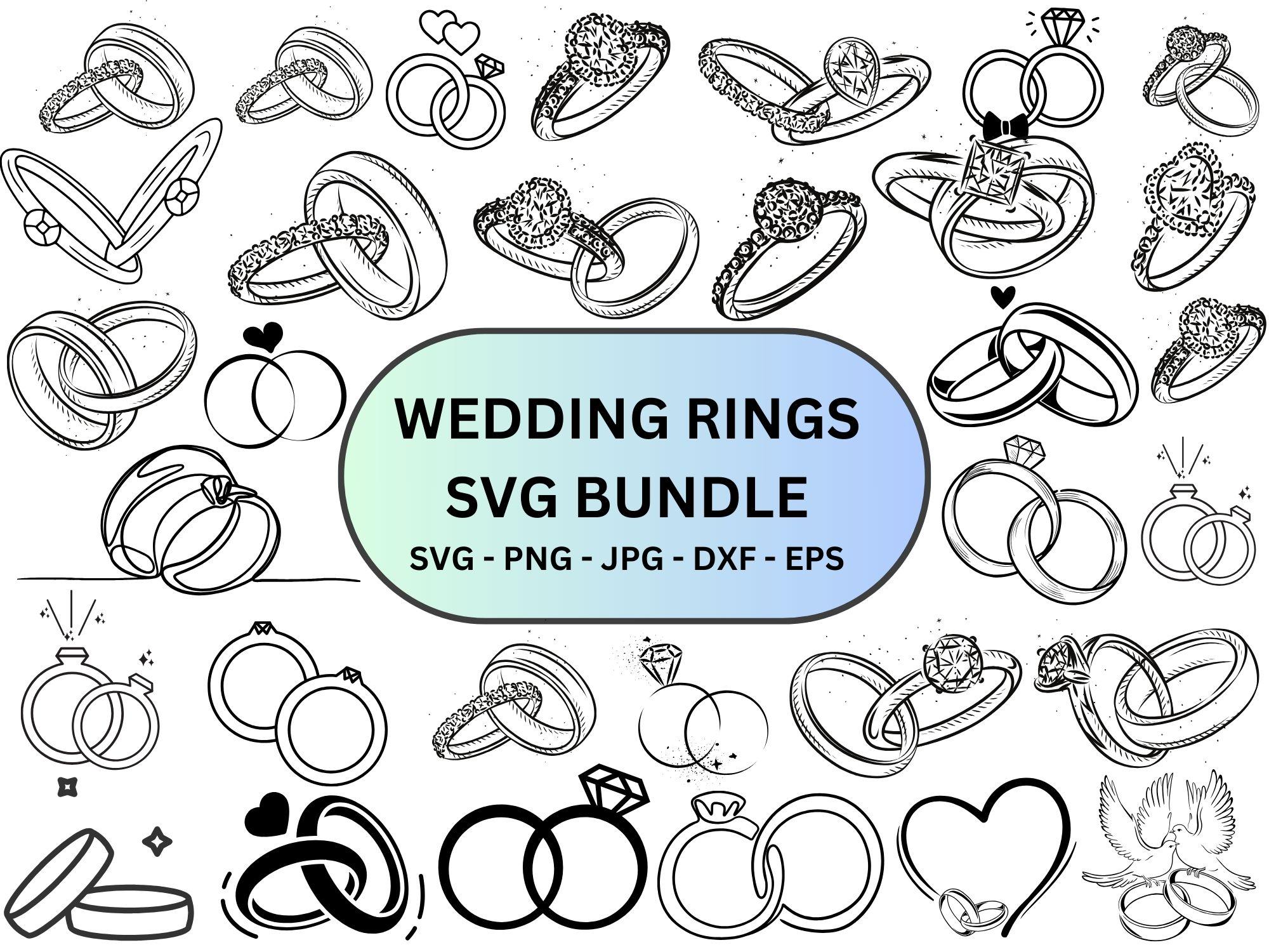 Wedding Ring SVG Files,wedding Ring SVG Bundle,wedding Ring Clipart ...
