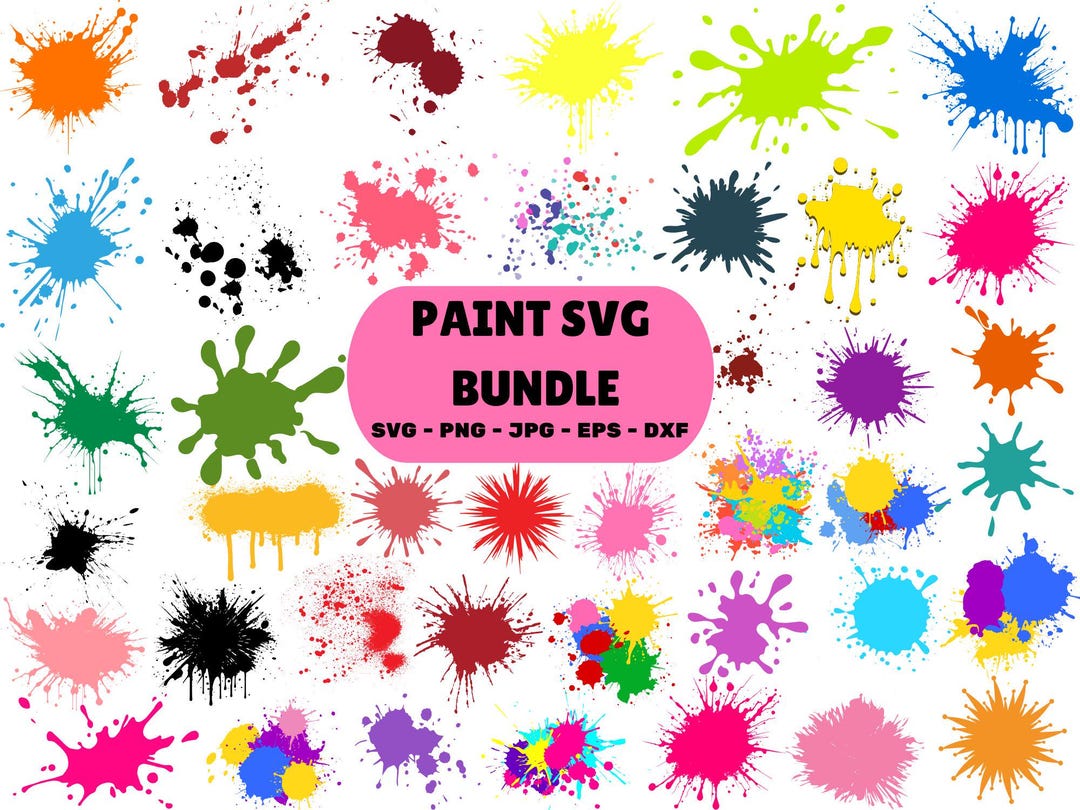 Paint Splatter Svg,paint Splat Svg,paint Svg,ink Splatter,paint Streak ...