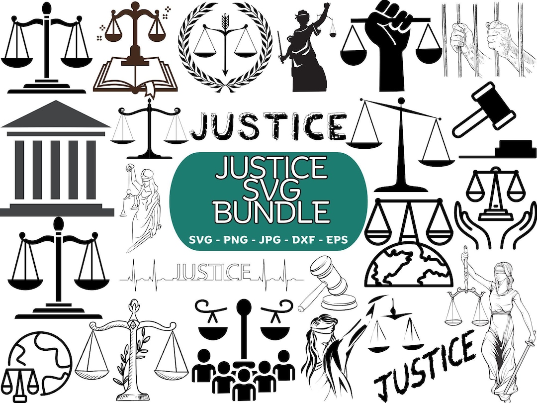 Justice SVG Bundle,justice Clipart,law Svg,lady Justice Svg,scale of ...