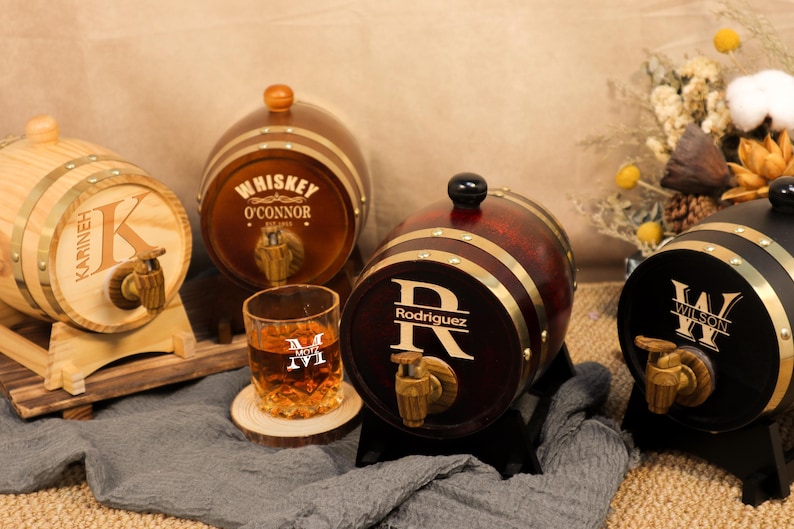 Personalized Engraved Whiskey Barrel 3L | Mini Wood Whiskey Barrel ...
