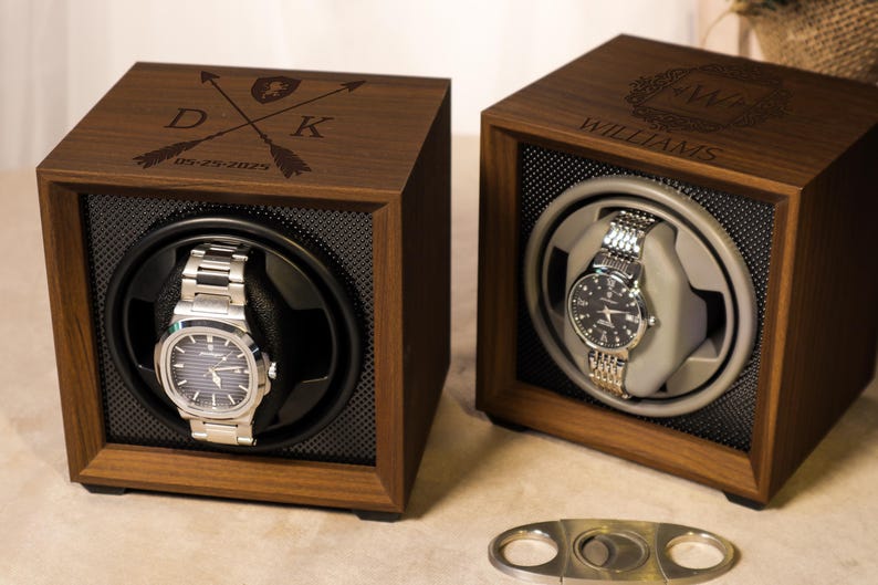 Personalized Watch Winder | Watch Storage Box Gift for Watch Lover ...