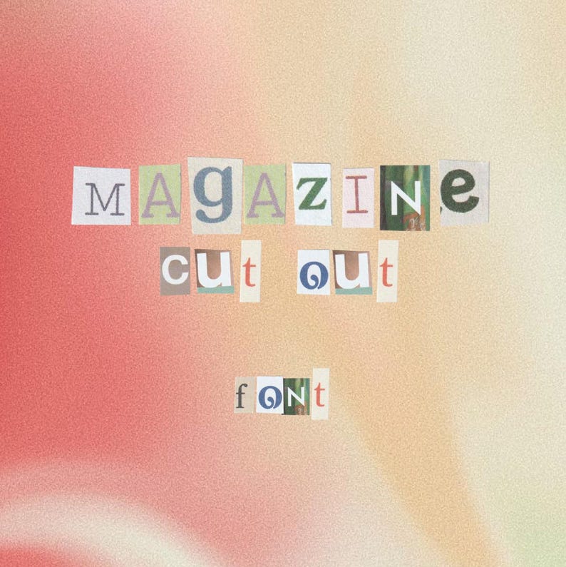 Magazine Cut Out Font - Etsy