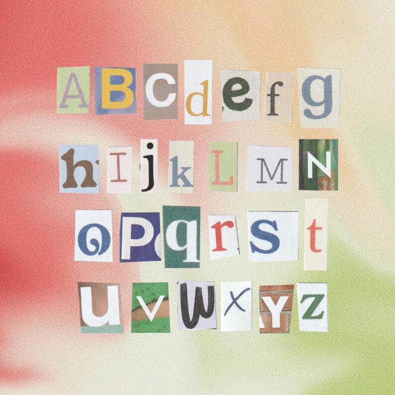 Magazine Cut Out Font - Etsy