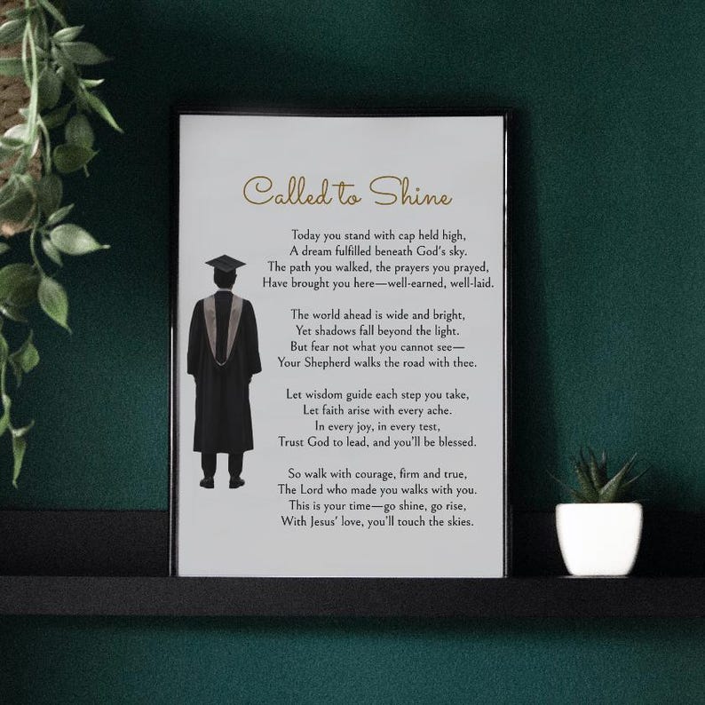 Christian Graduation Poem for Her and Him | Faith-based Graduation Gift ...