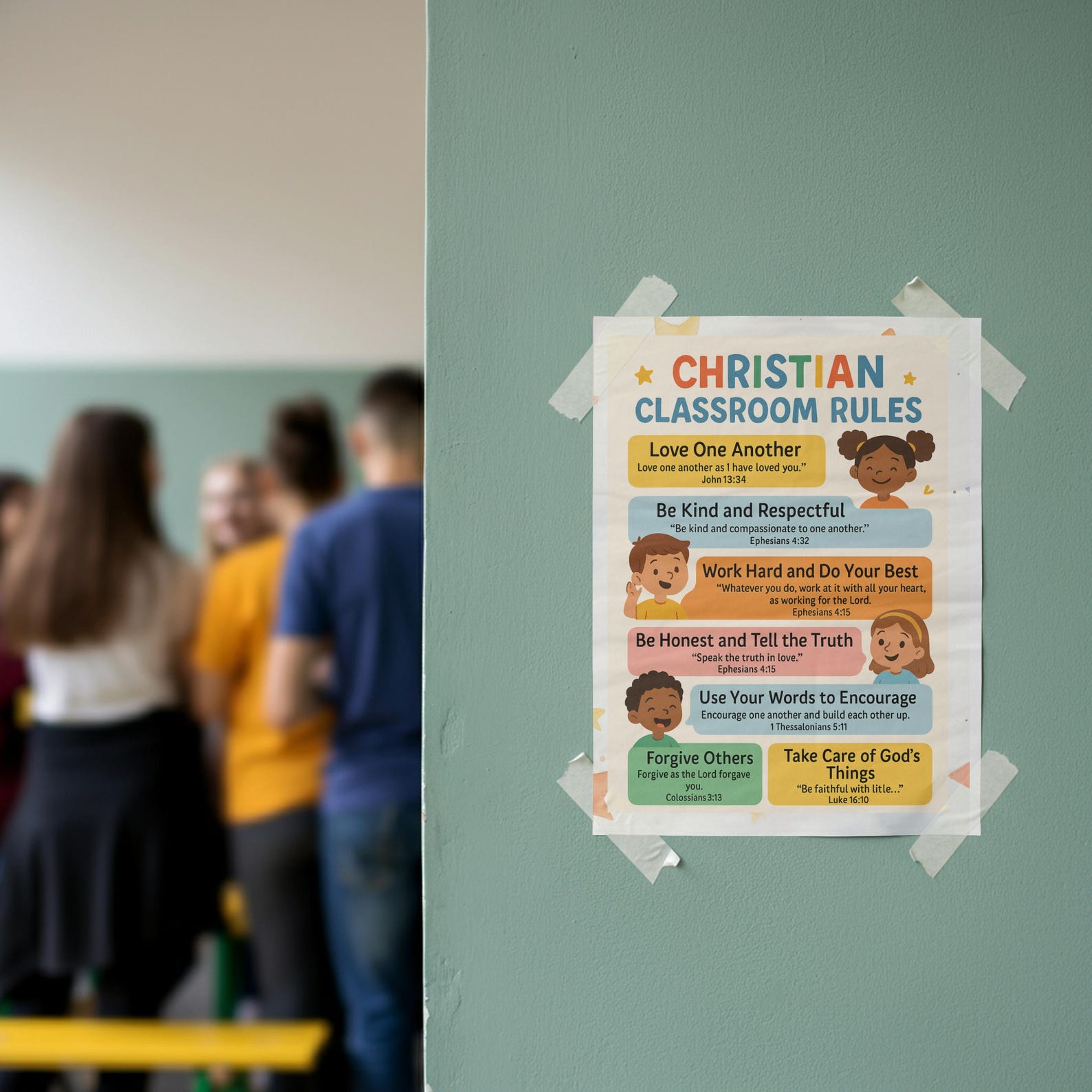 Christian Classroom Rules Printable | Church, Homeschool Rules Posters ...
