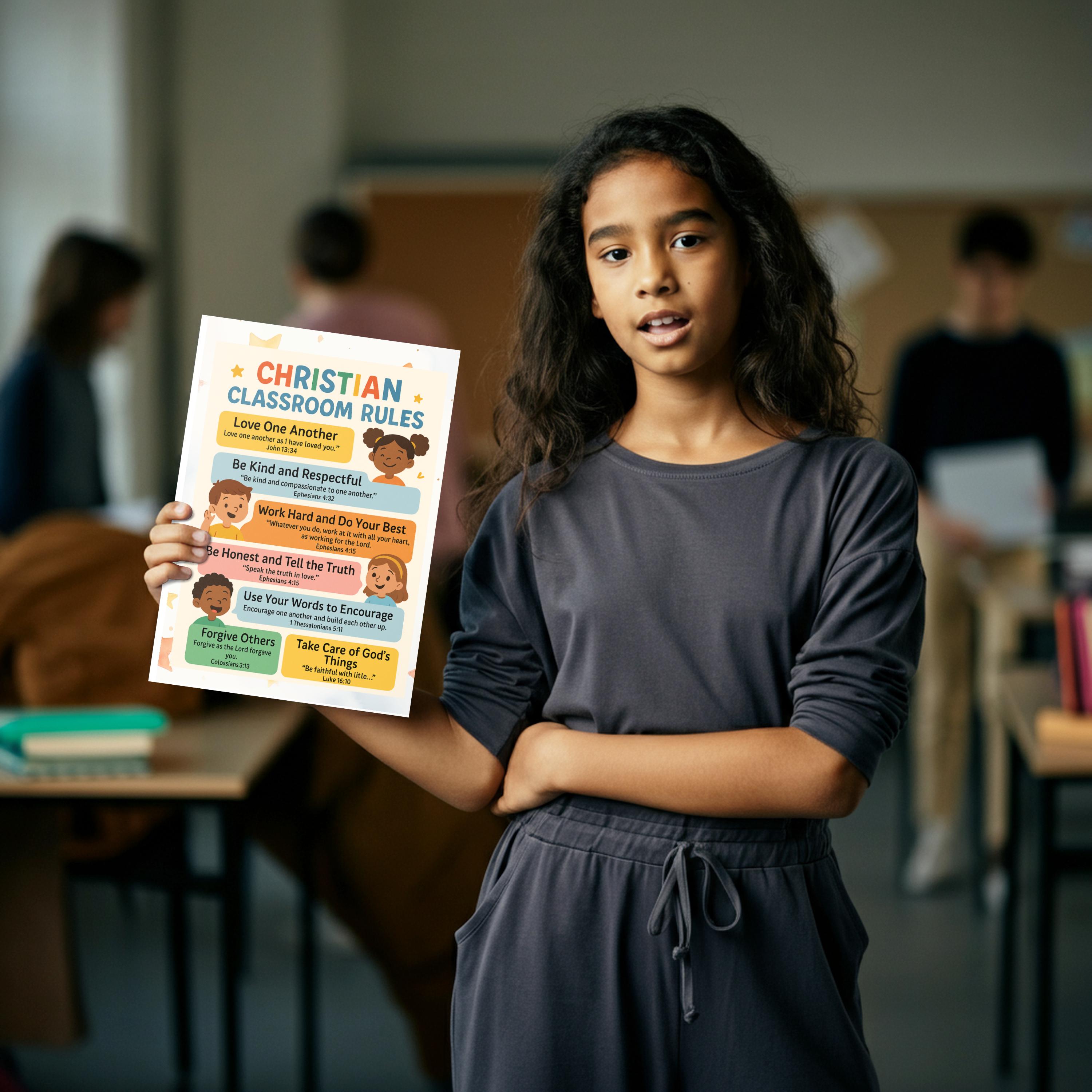 Christian Classroom Rules Printable | Church, Homeschool Rules Posters ...