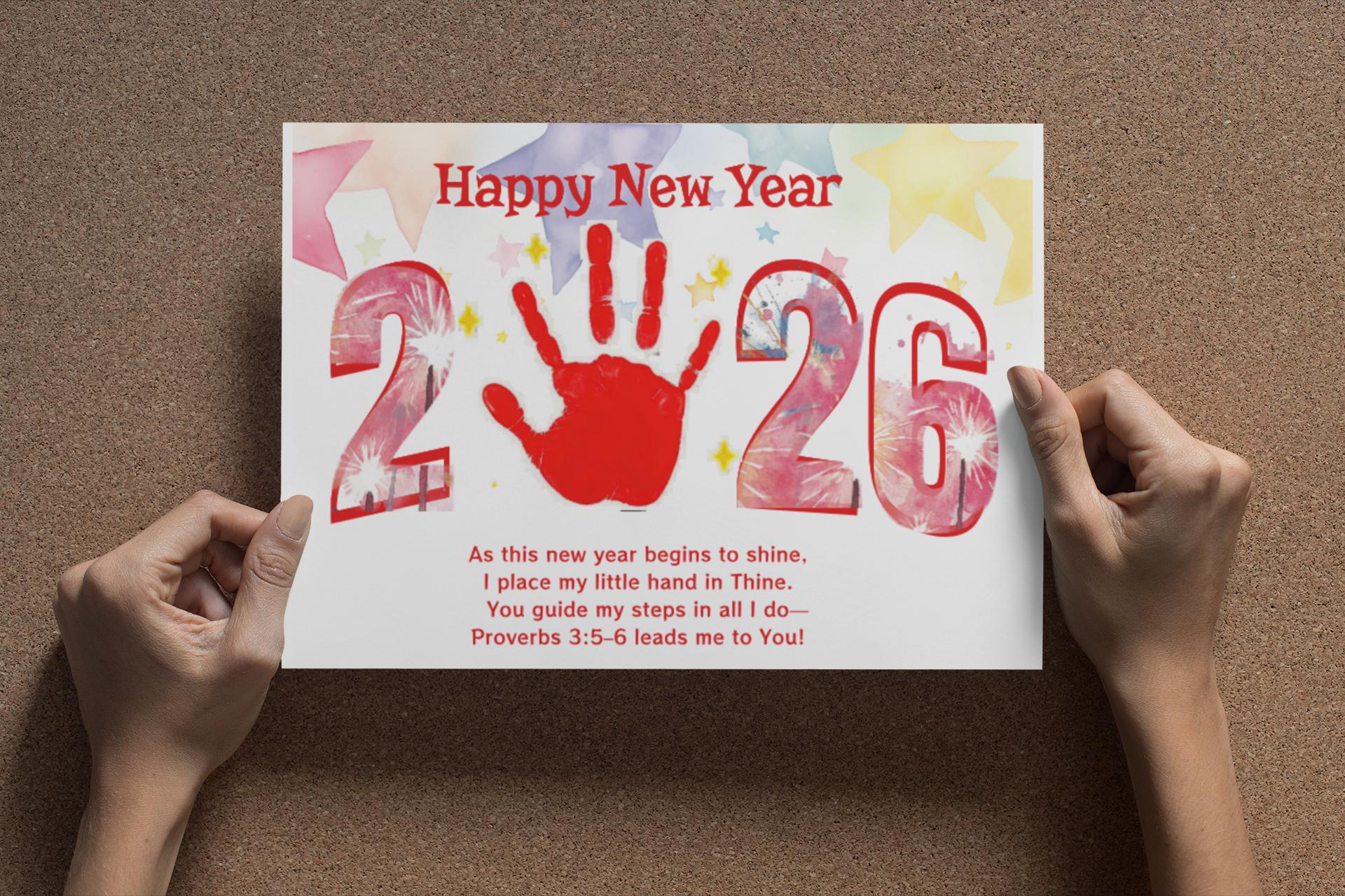Kids New Year Handprint Craft 2026 | Christian New Year Activity ...