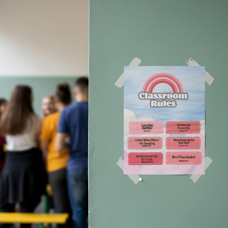 Christian Classroom Rules Printable | Church, Homeschool Rules Posters ...