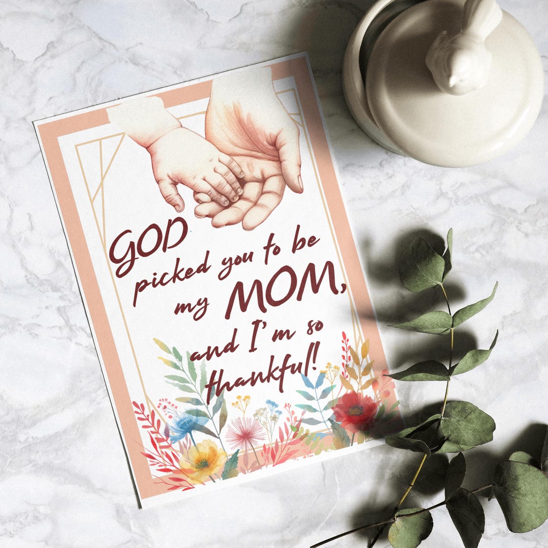 Mothers Day Cards Printable, Christian Mother's Day Digital Download ...