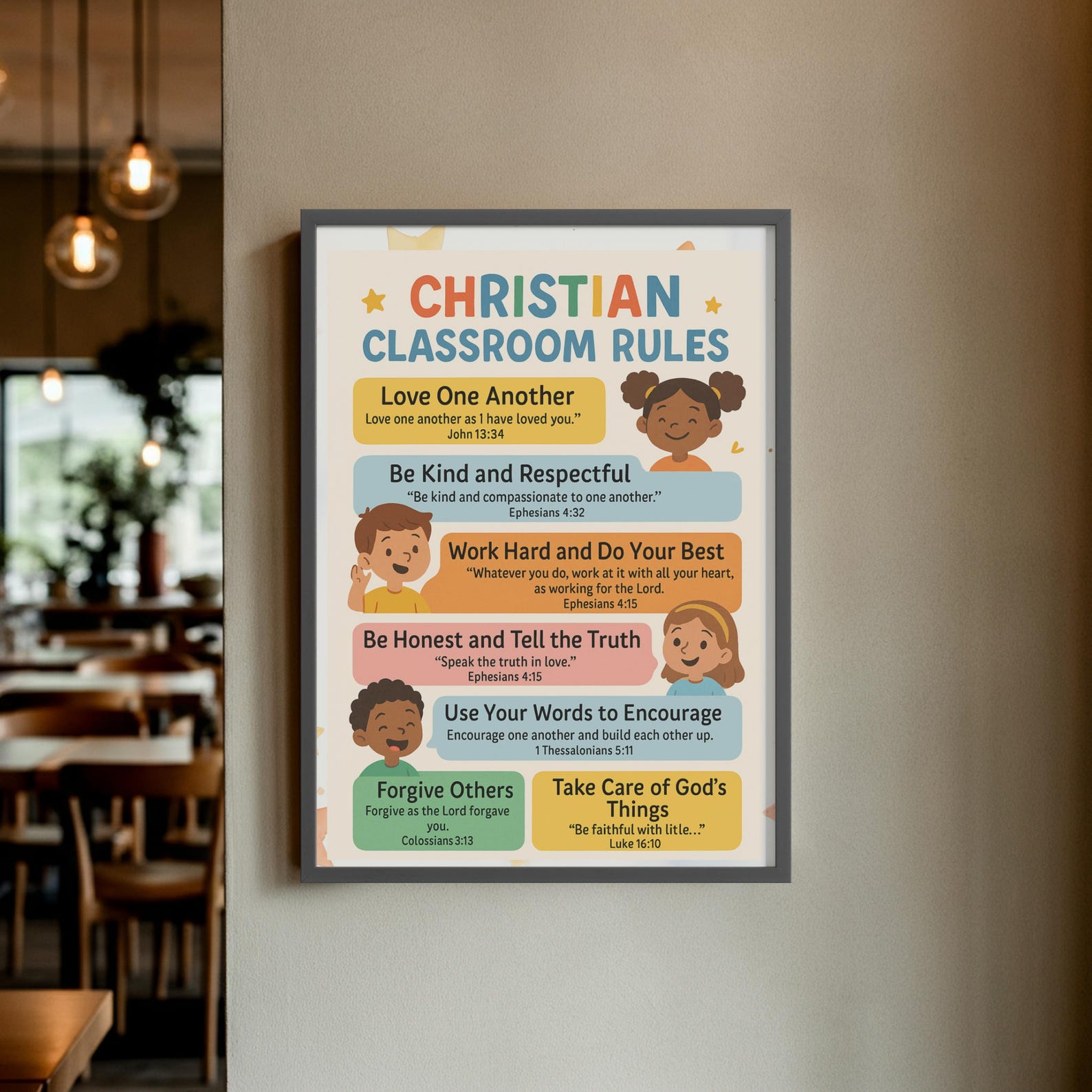 Christian Classroom Rules Printable | Church, Homeschool Rules Posters ...