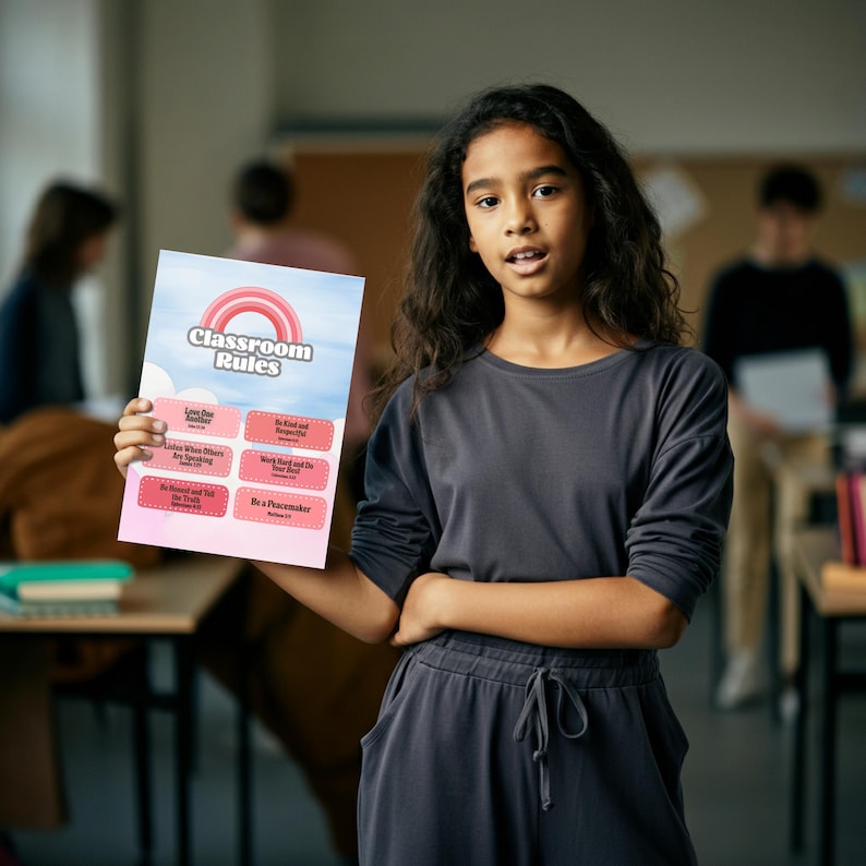 Christian Classroom Rules Printable | Church, Homeschool Rules Posters ...