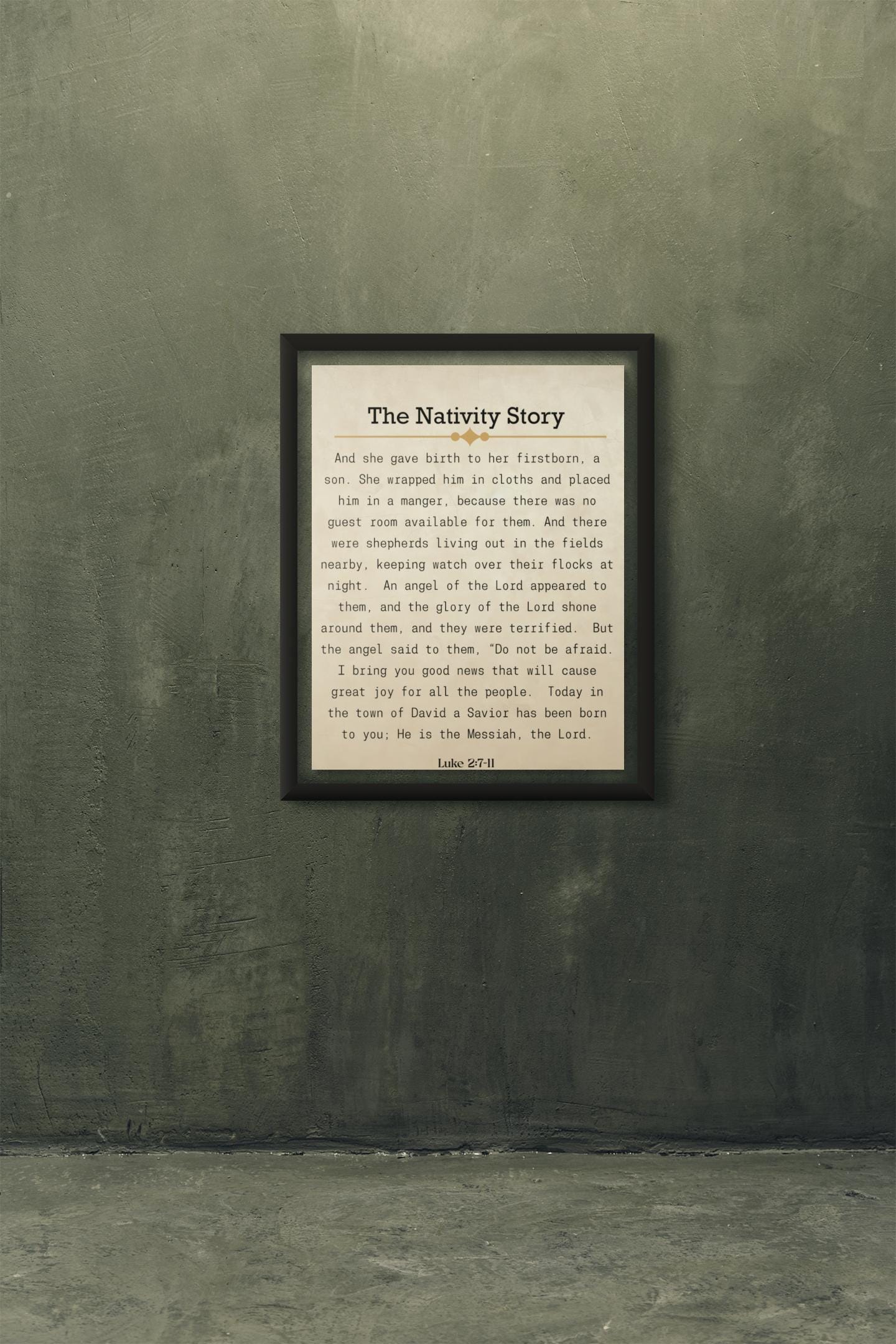 Nativity Story Printable, BIBLE Christmas Scripture Art (INSTANT ...