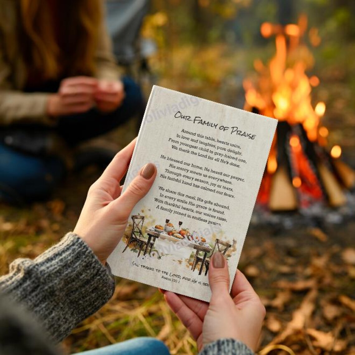 Christian Thanksgiving Dinner Poem | Family Blessing Printable | Faith ...