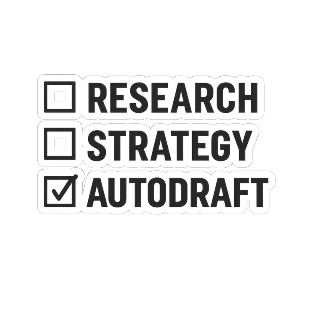 Autodraft Fantasy Football Sticker - Football Season Stickers, Draft ...