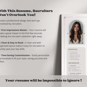 Aesthetic Resume Professional, Professional CV Template Canva, Resume ...