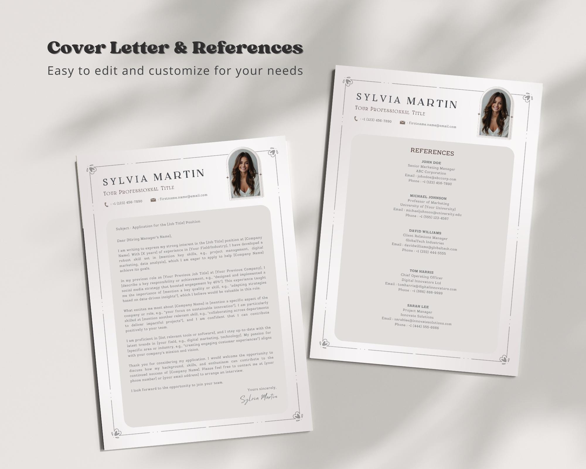 Aesthetic Resume Professional, Professional CV Template Canva, Resume ...