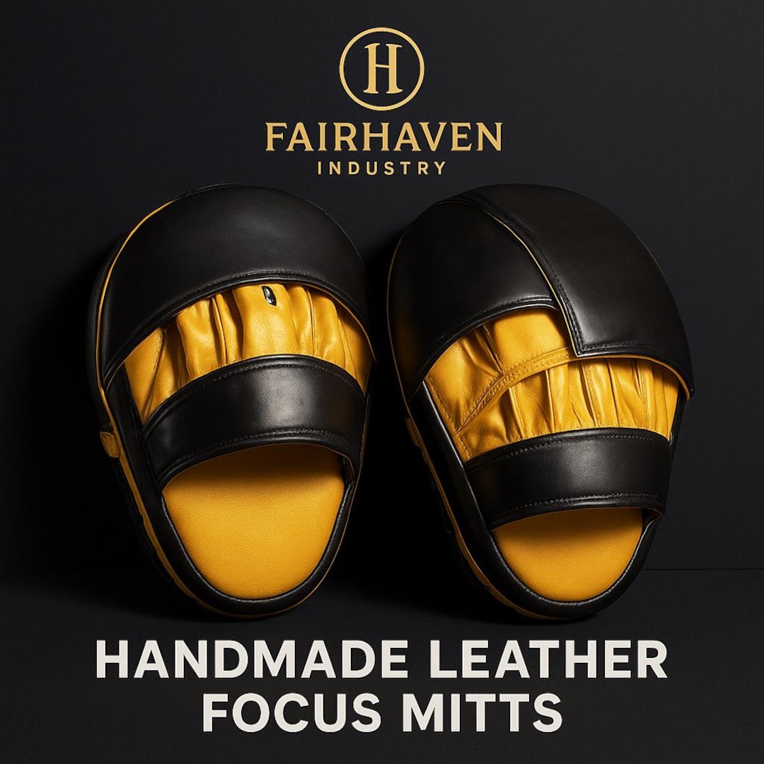 Handmade Leather Focus Mitts – Curved Boxing Pads for MMA, Muay Thai ...