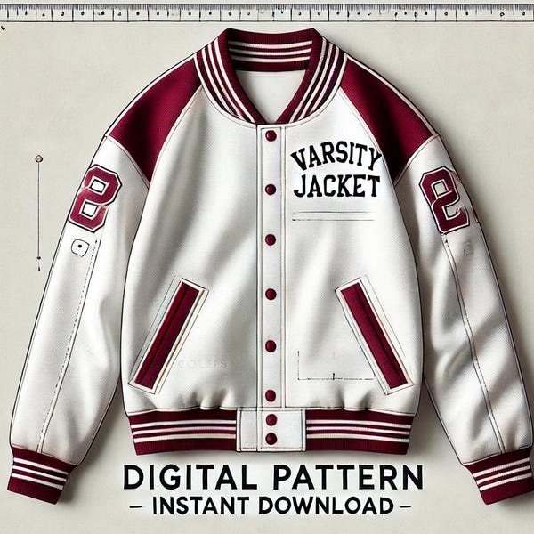 Varsity Jacket Pattern - Etsy