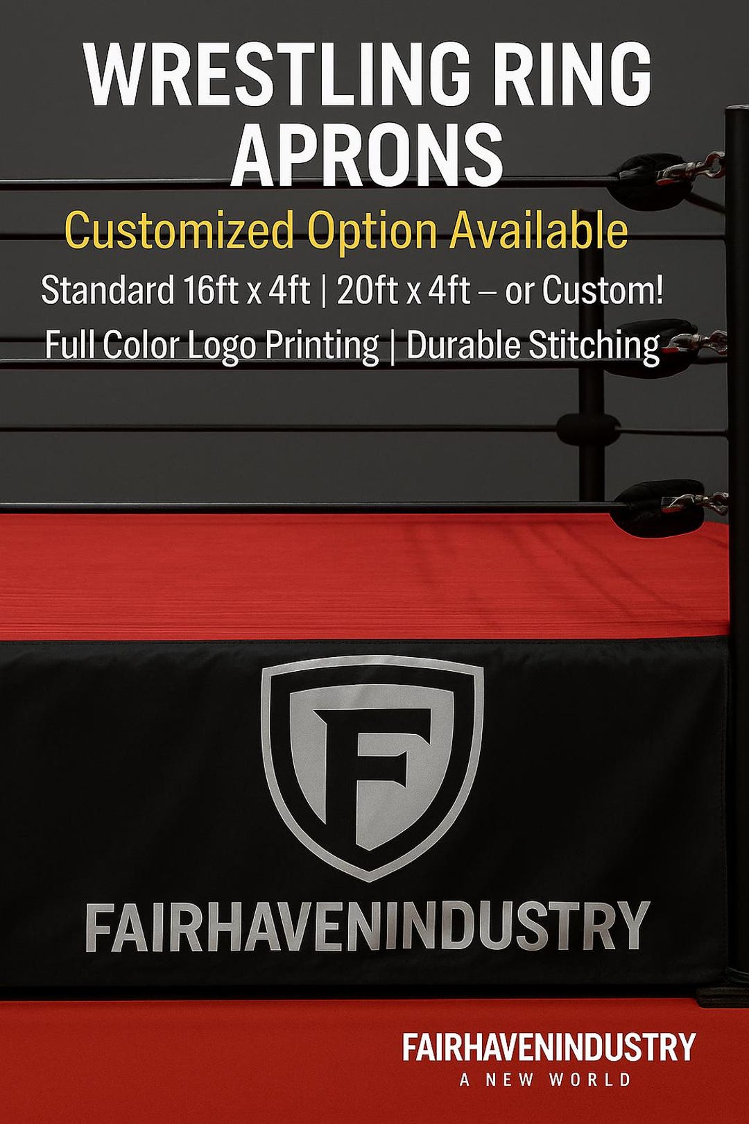 Custom Ring Apron / Skirt – Boxing, Wrestling & MMA Ring Branding - Etsy