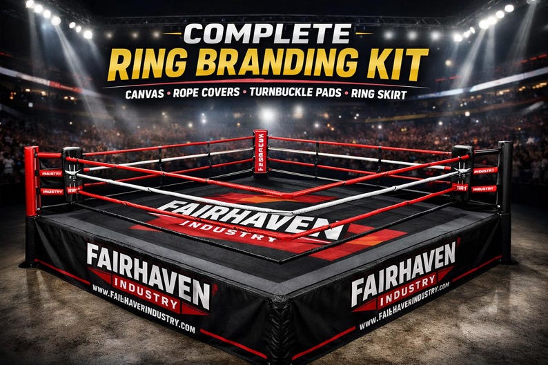 Complete Ring Branding Kit – Canvas, Rope Covers, Skirt & Corner Pads ...