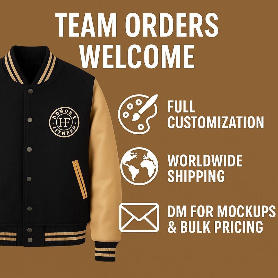 Custom Varsity Jacket – Team Letterman, Embroidered or Chenille, Bulk ...