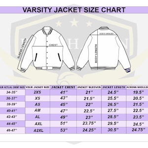Relax Fit Varsity Sewing Template | DIY Unisex Jacket PDF | Printable ...