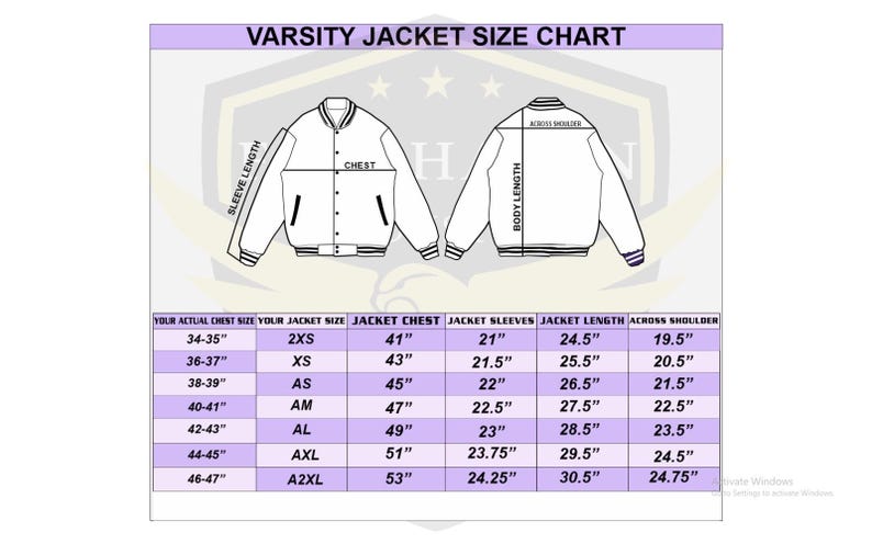 Relax Fit Varsity Sewing Template | DIY Unisex Jacket PDF | Printable ...