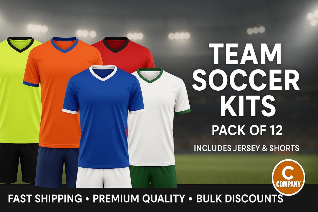 Custom Football Uniforms: Personalized Team Soccer Kit (pack of 12) - Etsy