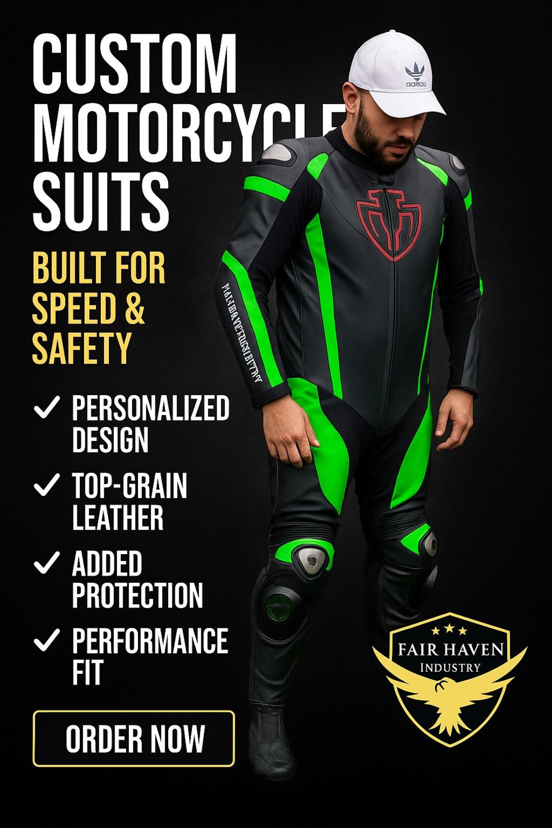 Custom Cowhide Leather Motorcycle Racing Suit – Tailored Fit, Pro-grade ...