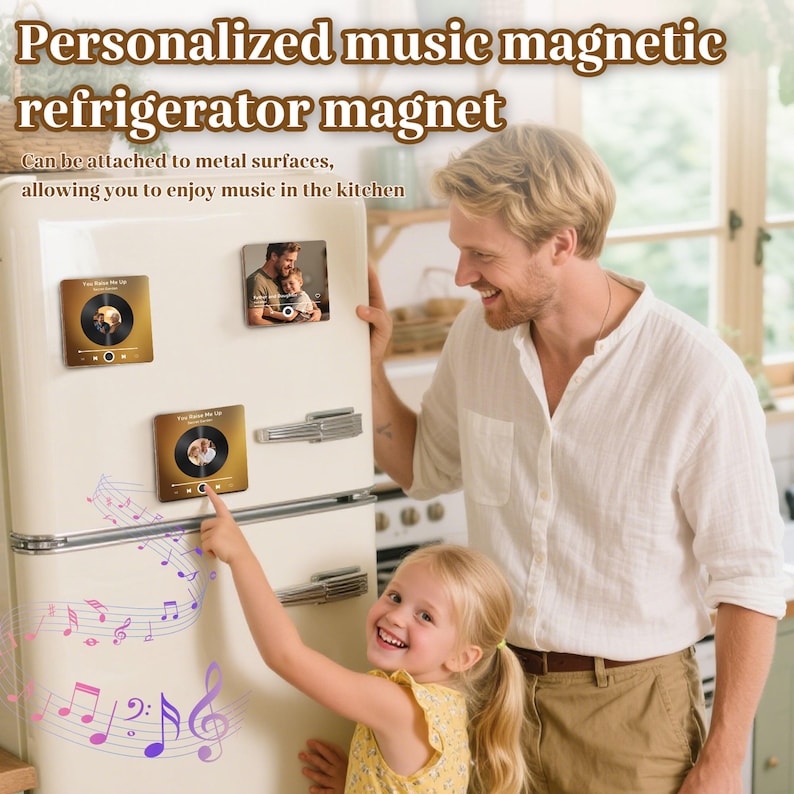 Personalized Music Fridge Magnet, Custom Play Song&record Your Own ...