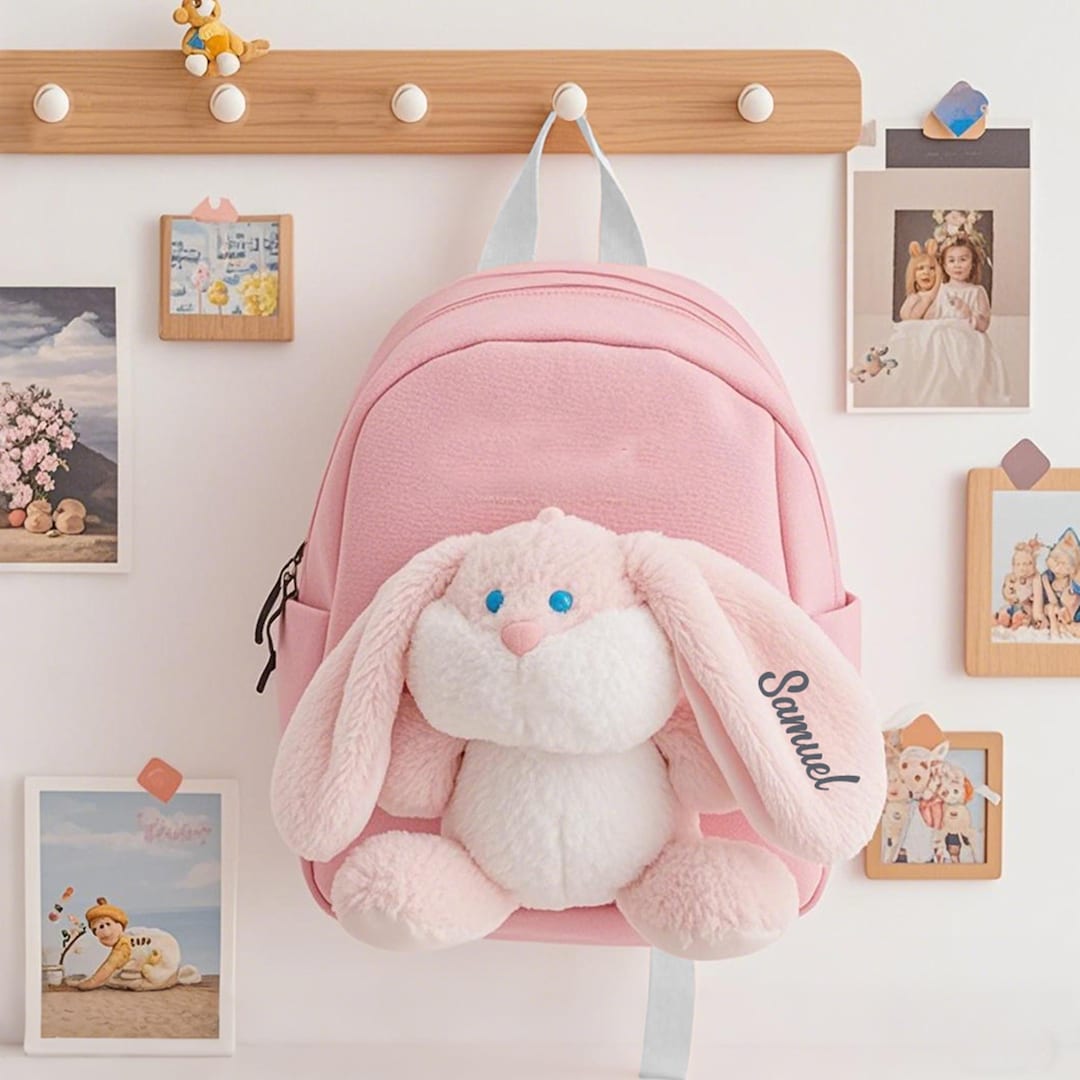 Custom Toddler Rabbit Backpack, Preschool Bunny Backpack, Toddler Book ...