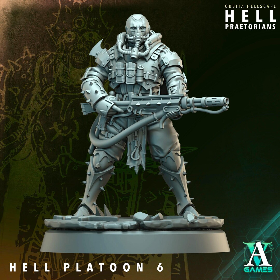 Hell Platoon Infantry Squad – W/ Optional Priest and Overseer | Resin ...