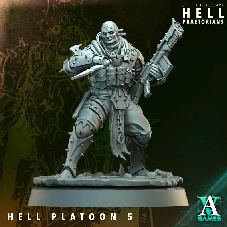 Hell Platoon Infantry Squad – W/ Optional Priest and Overseer | Resin ...
