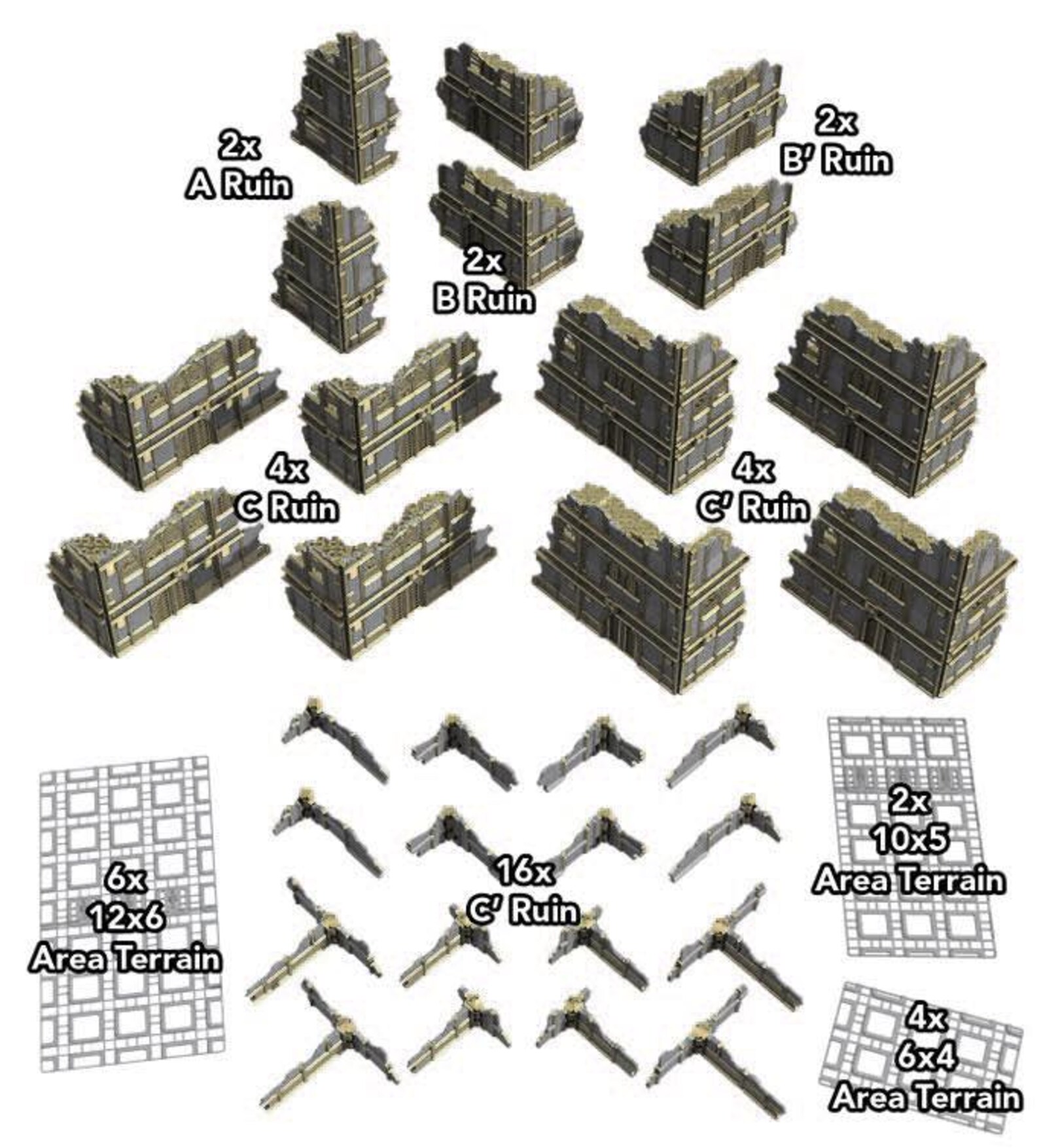 Foldable Terrain Gothic Ruins Multi Color - Tinker Junkie - Etsy