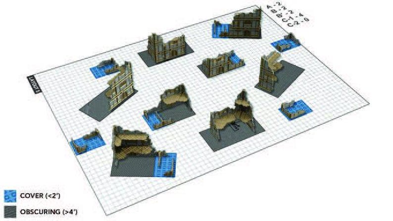 Foldable Terrain Gothic Ruins Multi Color - Tinker Junkie - Etsy