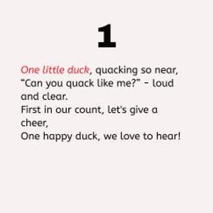 One Little Duck and Other Number Rhymes for Young Children - Etsy