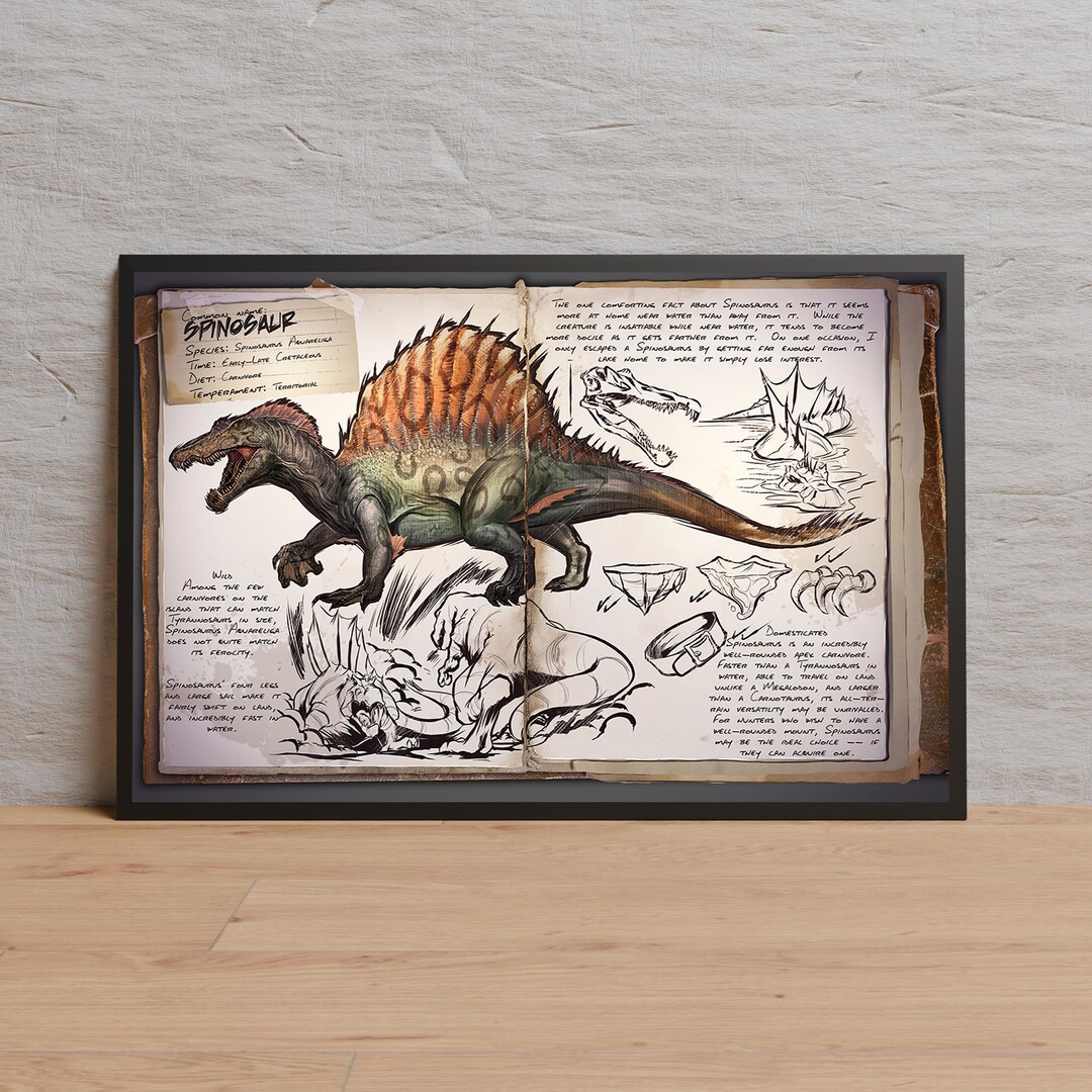 ARK Survival Evolved Poster, Dossiers Wall Art, Ark Book Poster Rolled ...