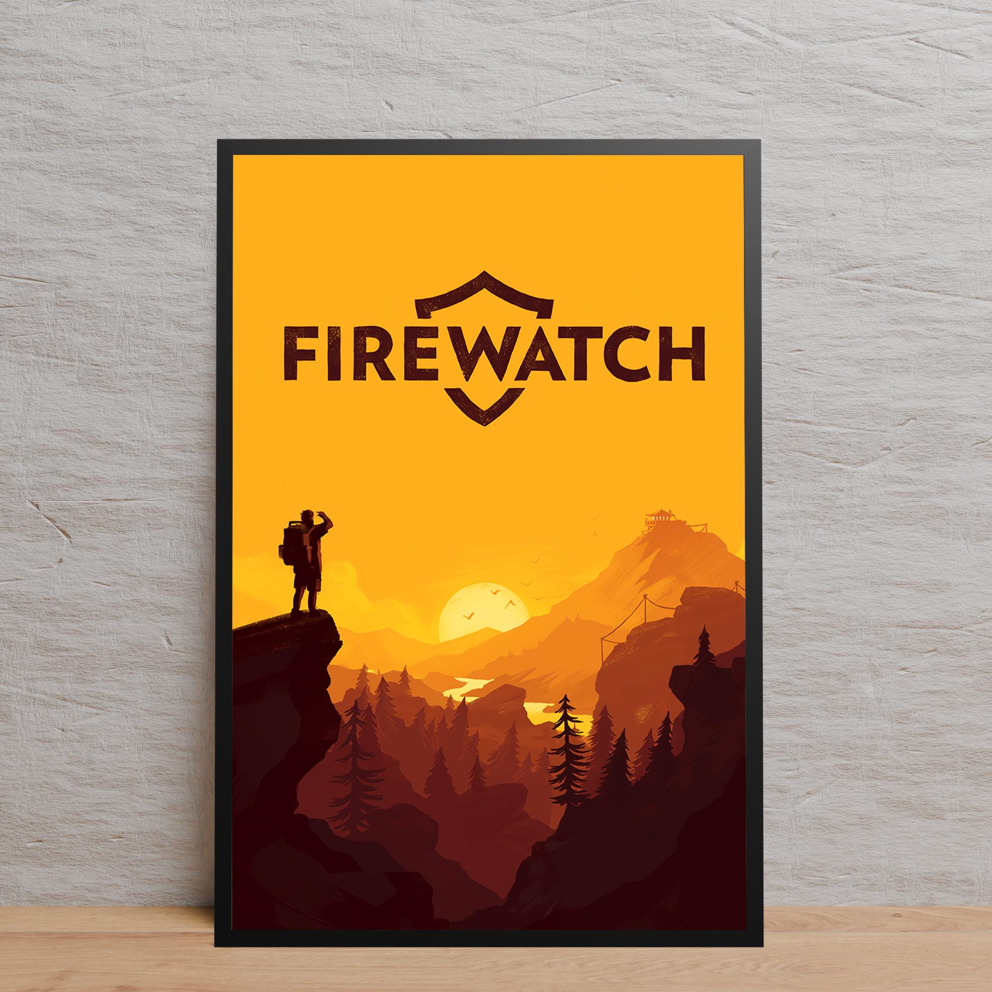 Firewatch Poster, Landscape Wall Art, Adventure Game Poster, Rolled ...