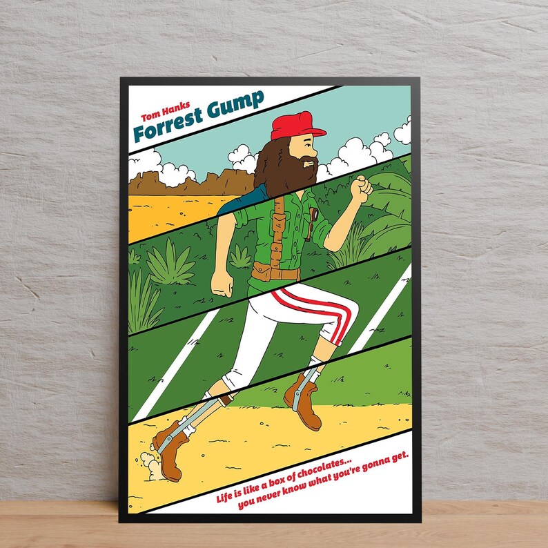 Forrest Gump Poster, Tom Hanks Wall Art, Rolled Canvas Print, Room ...