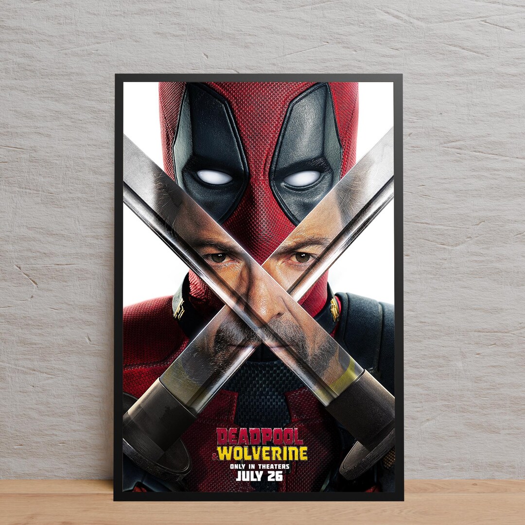 Deadpool and Wolverine Poster, Ryan Reynolds Wall Art, Hugh Jackman ...