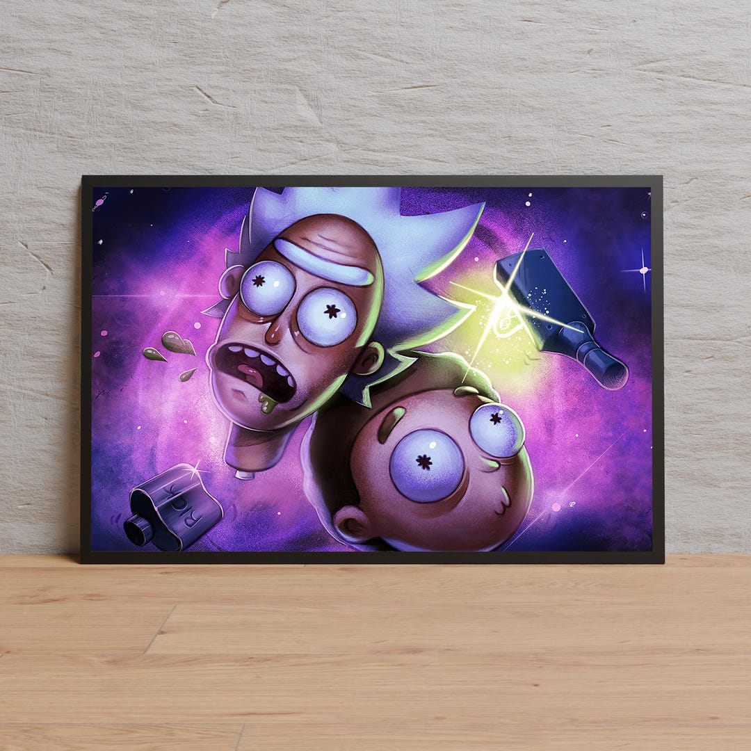 Rick and Morty Poster, Rick Sanchez Wall Art, Tv Series Poster Rolled ...
